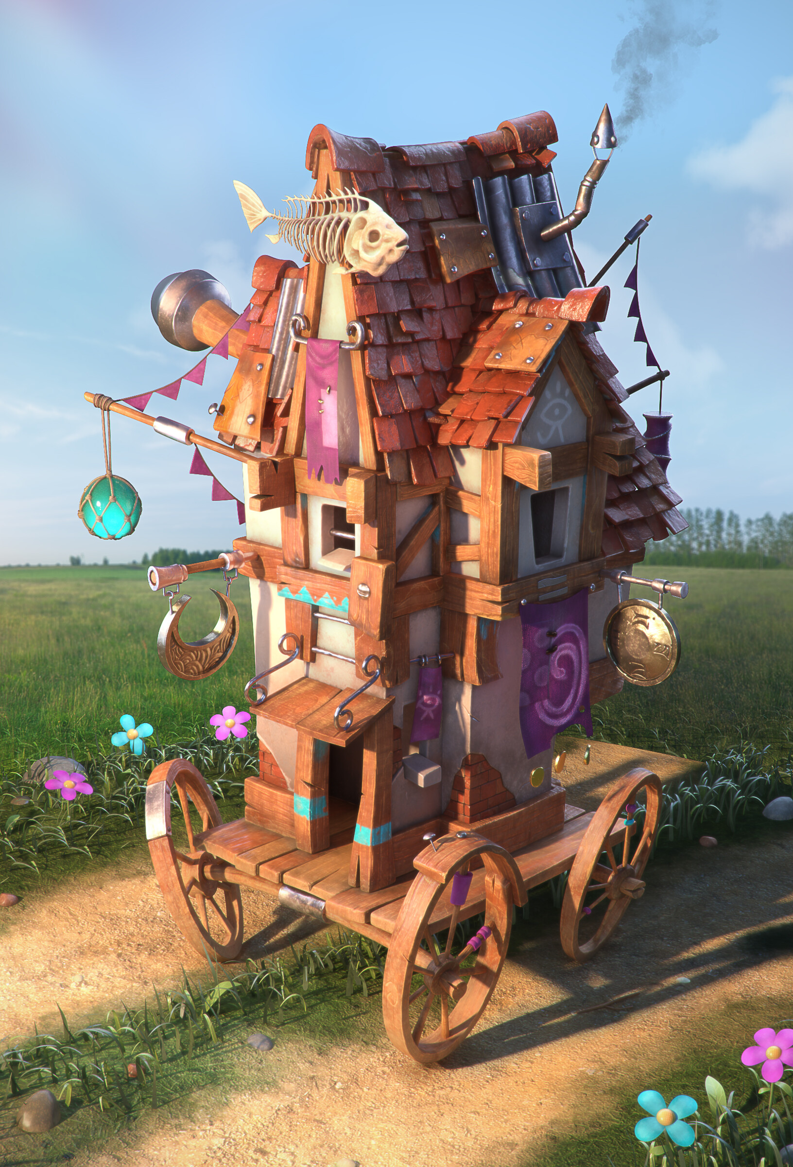 ArtStation - The House That Rolled