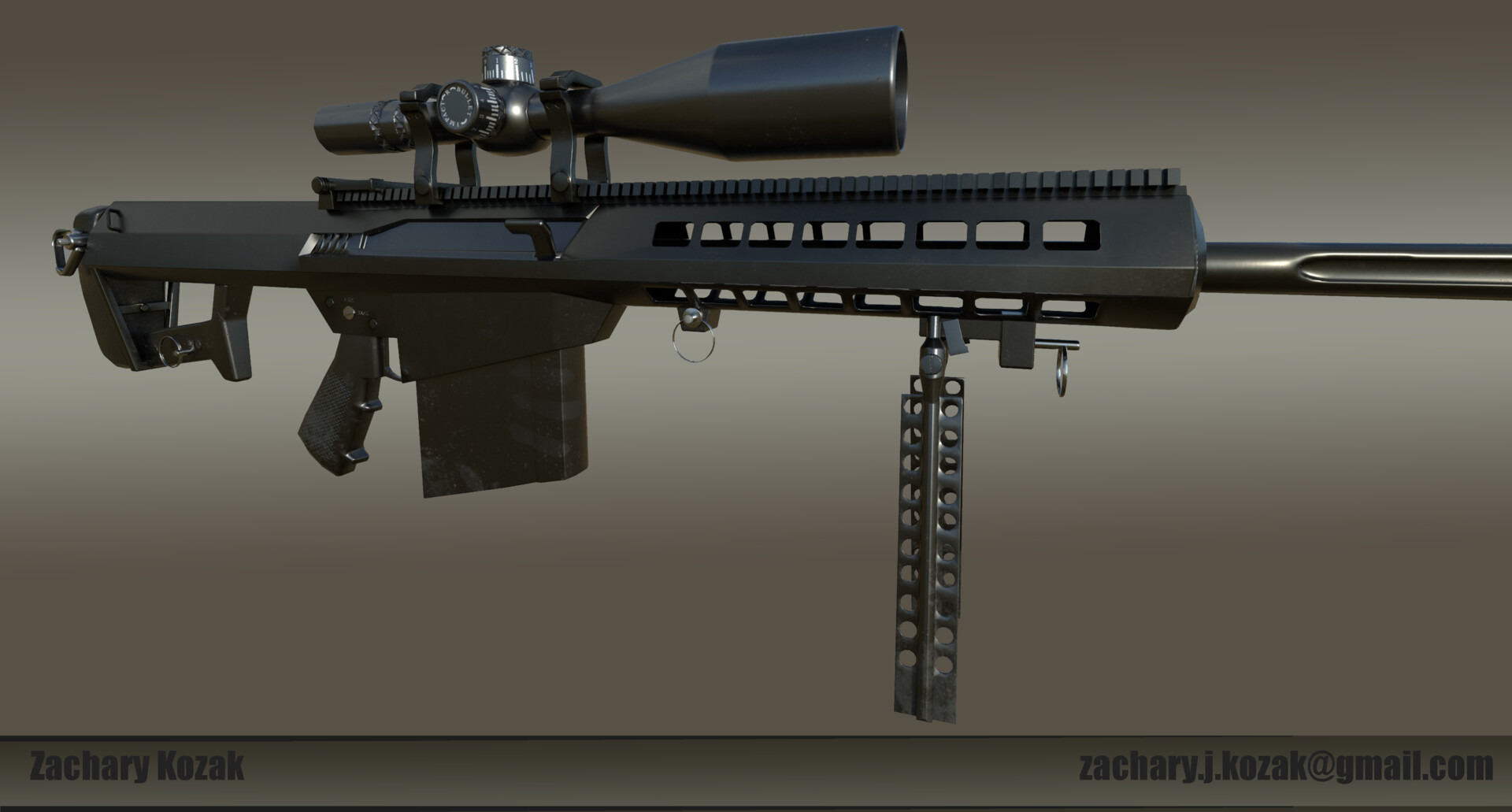 ArtStation - M107 50 Caliber Sniper Rifle