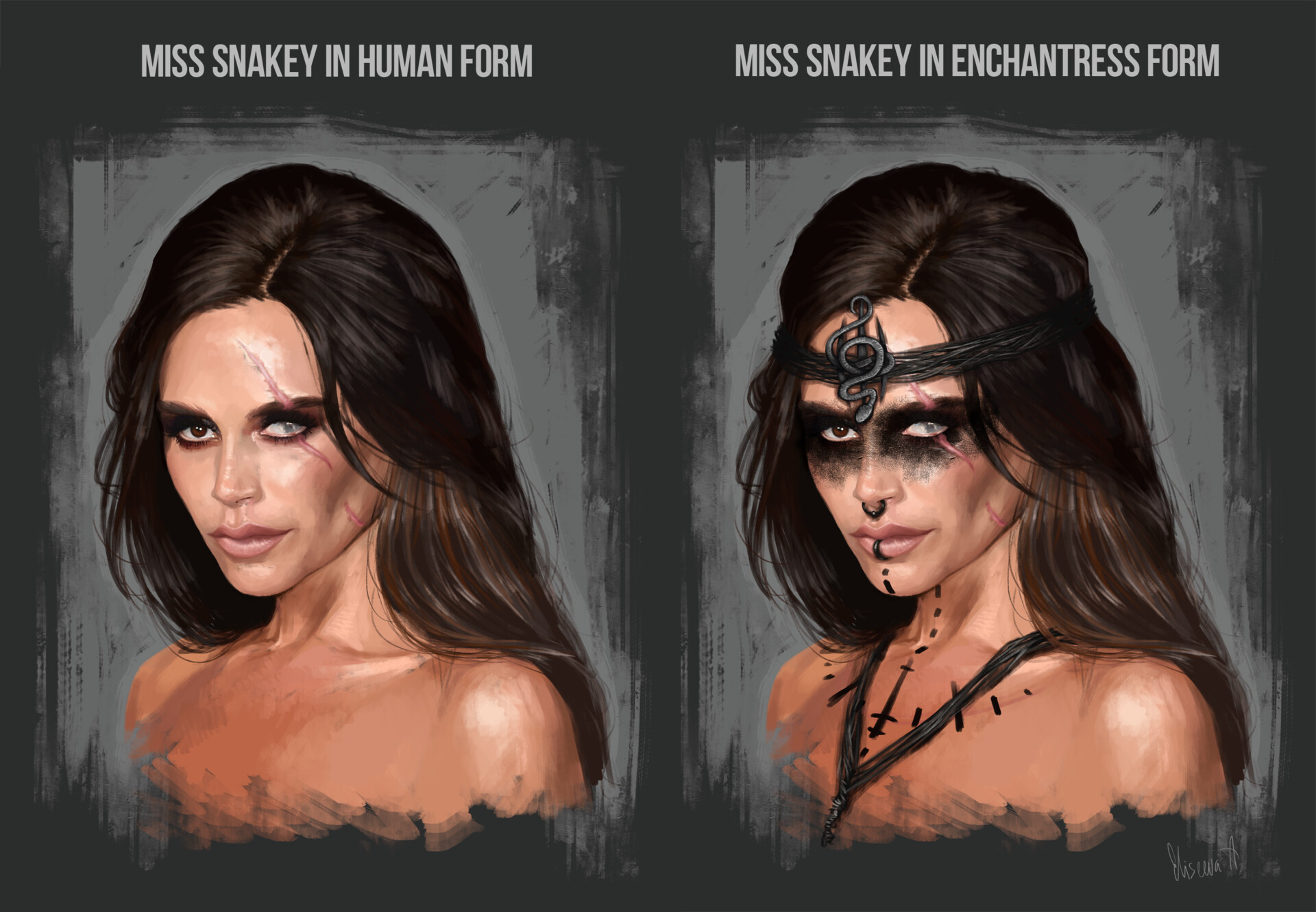 ArtStation - Character concept "Miss Snakey"