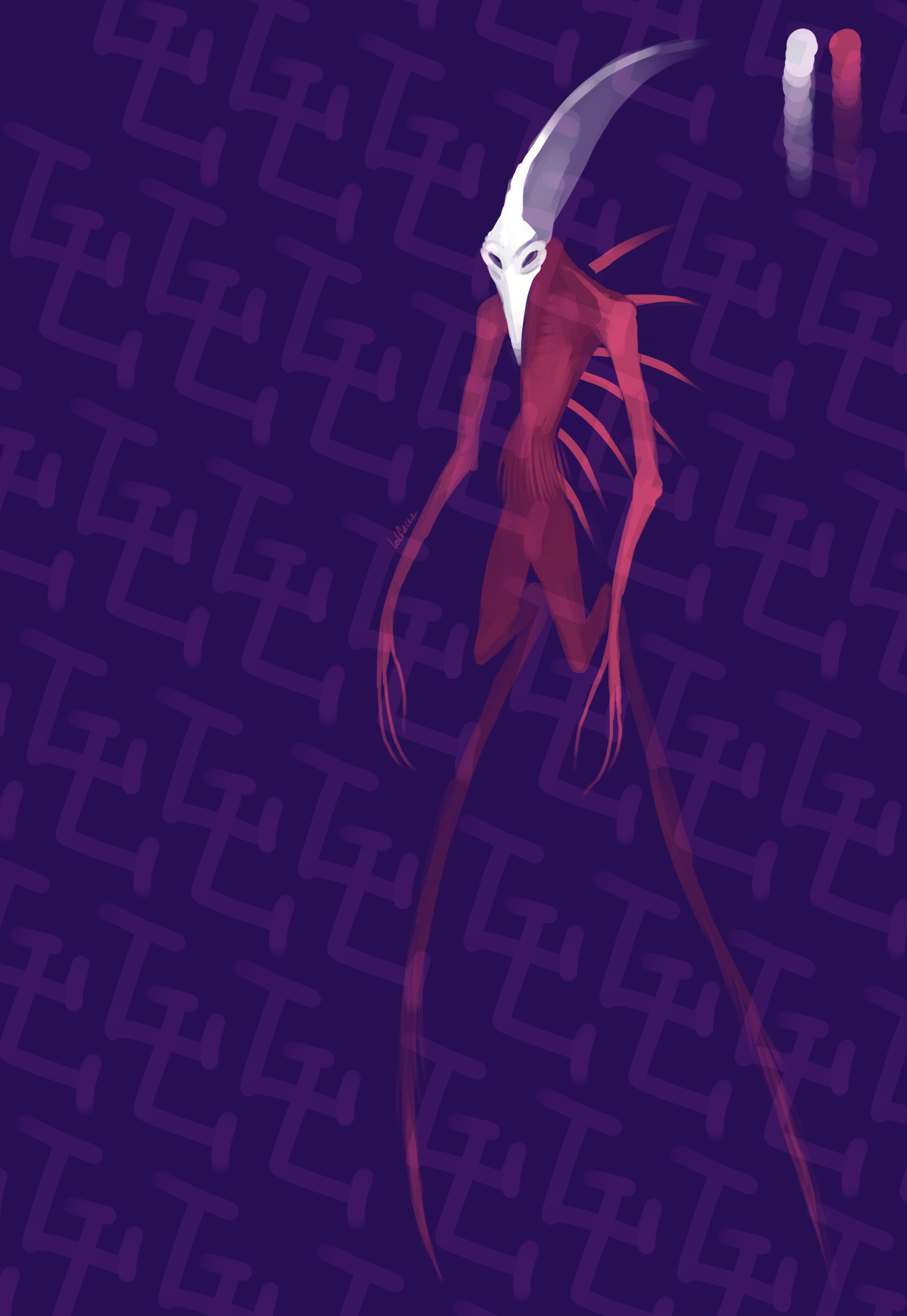 ArtStation - Red plague doctor shadow creature ADOPT