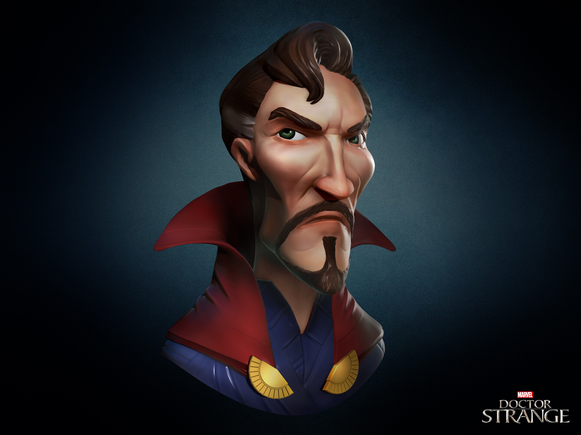 ArtStation - Dr. Strange Caricature - Speed Sculpt