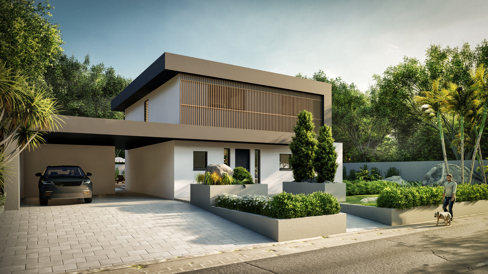 ArtStation - EXTERIOR HOUSE VIEW