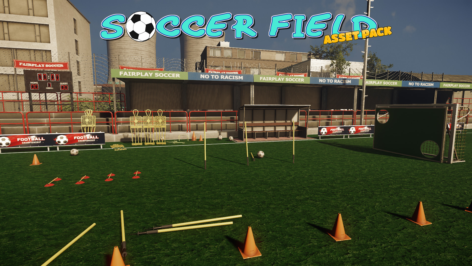 ArtStation - Low-Poly Soccer Field Pack