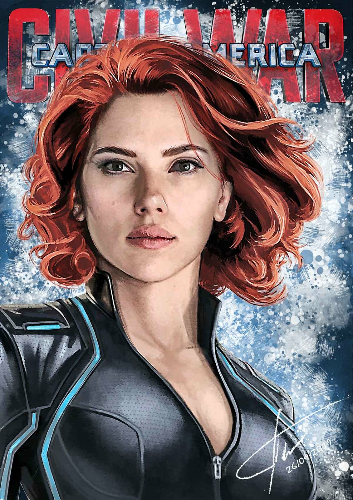 ArtStation - Black Widow - Digital painting