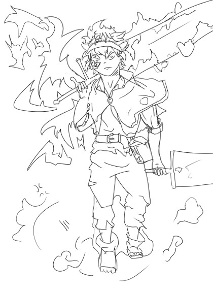 black clover coloring pages