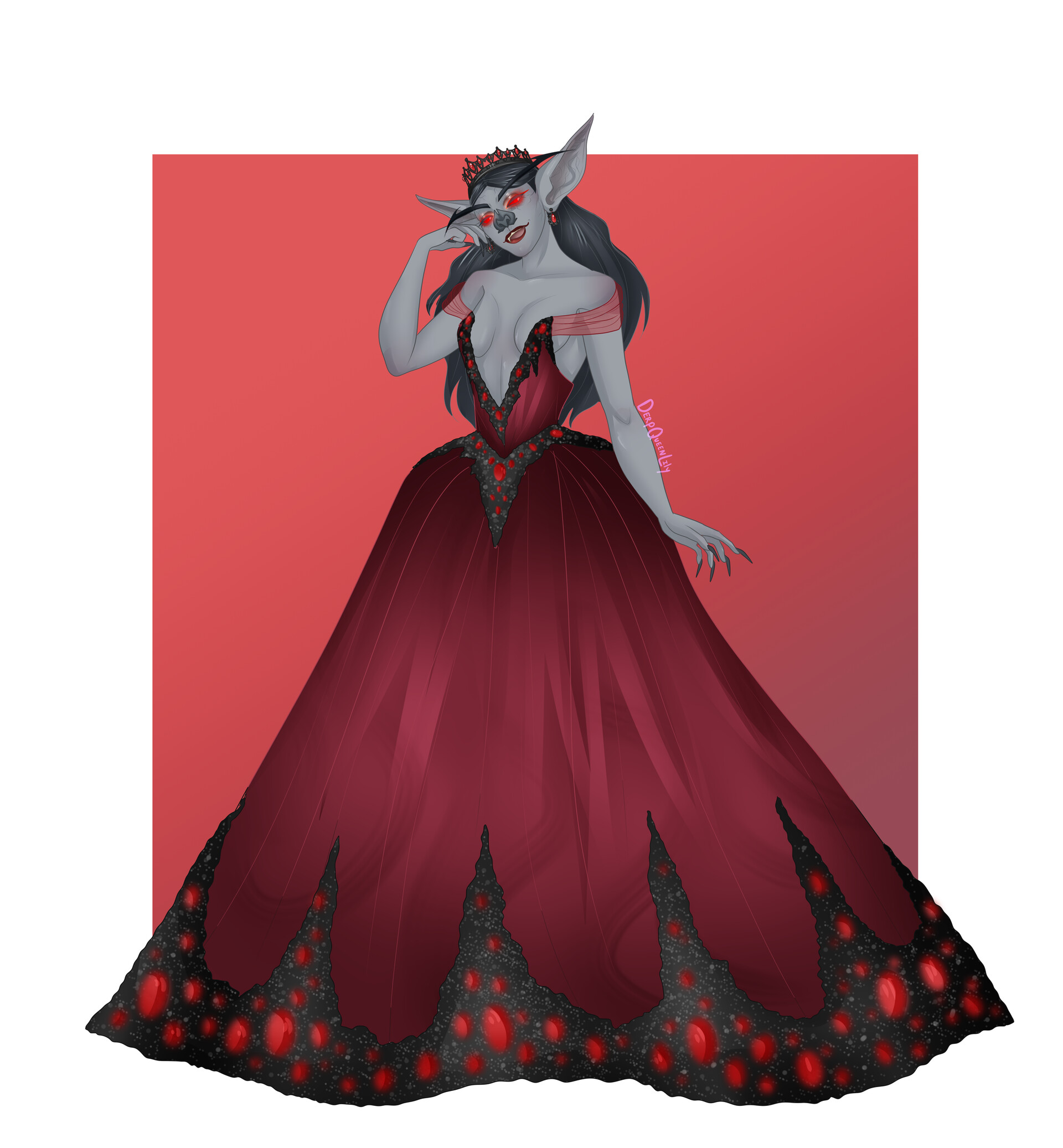 ArtStation - Masque of Red Death Ballgown