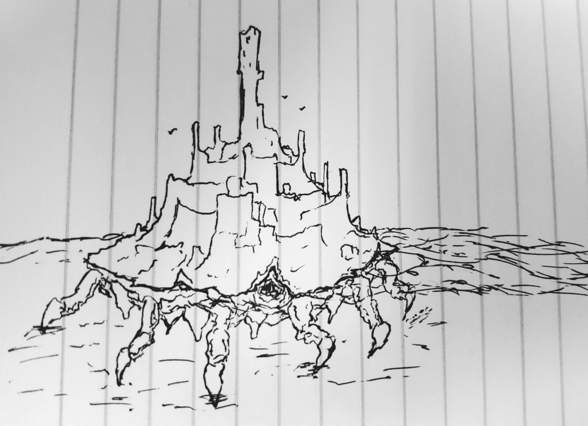 David Woelfel - Rough Sketch - Fortress Crab