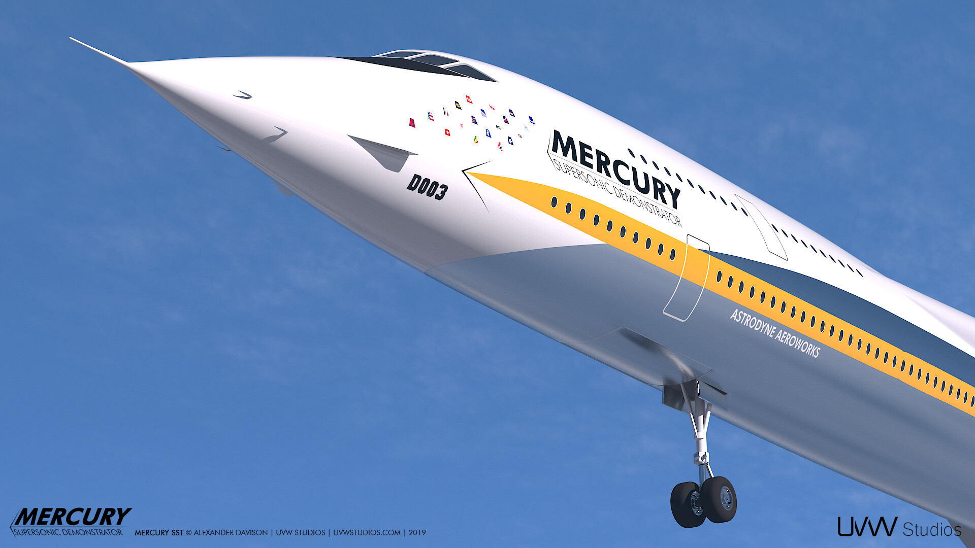 Lex Davison - Retro Supersonic Airliner 'Mercury SST'