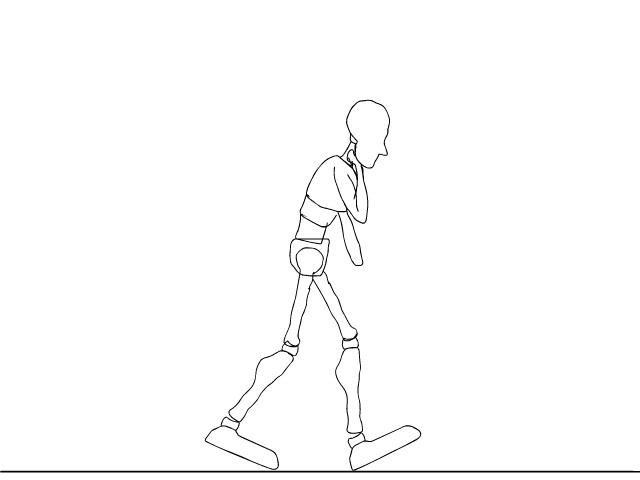 ArtStation - Scared Hurt Neck Walk Cycle Animation