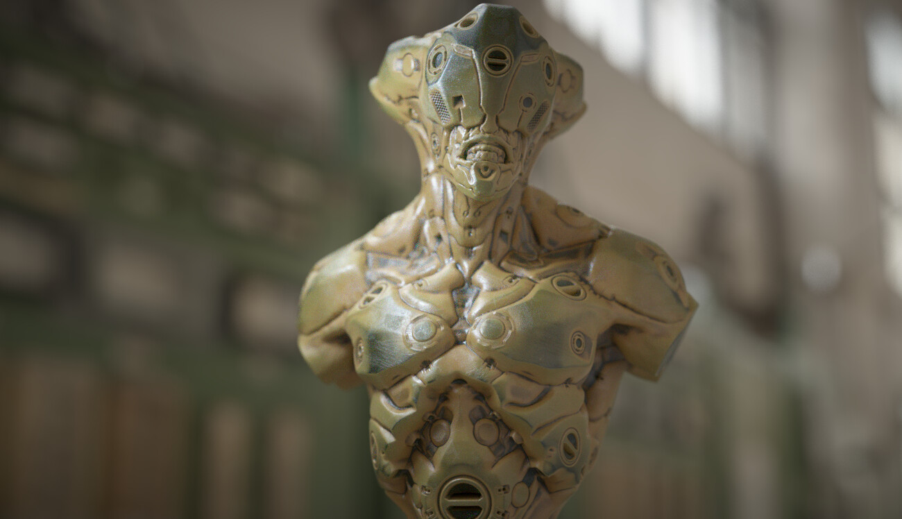 ArtStation - Mecha Alien Bust