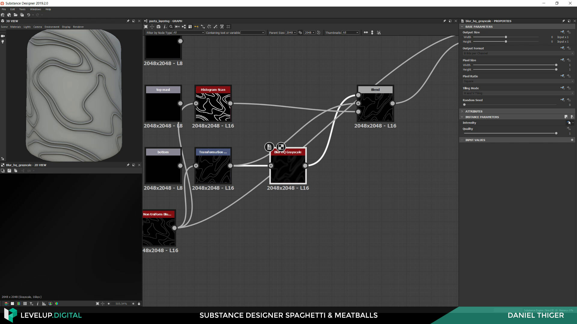 Daniel Thiger - Tutorial | Substance Designer | Spaghetti and Meatballs