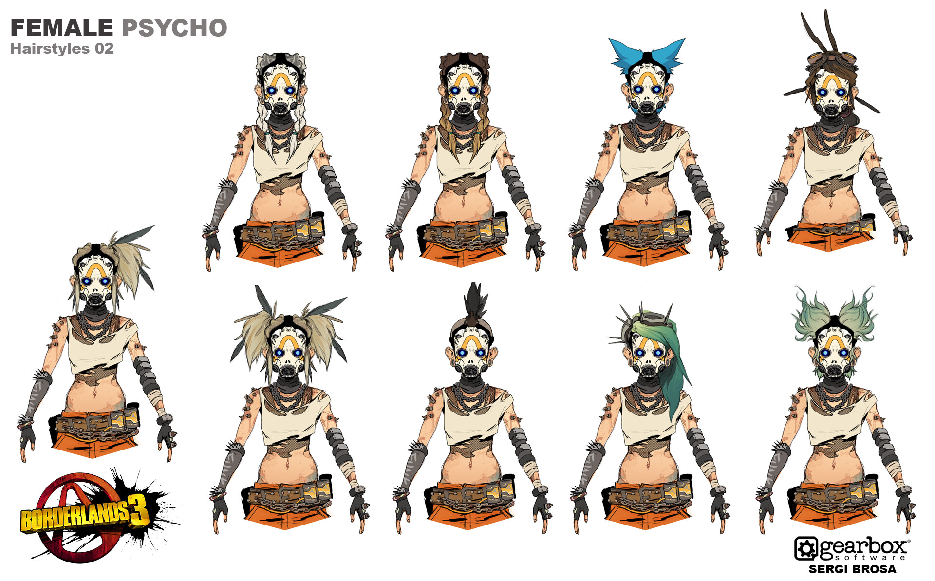Sergi Brosa - BORDERLANDS 3 Psycho concept art