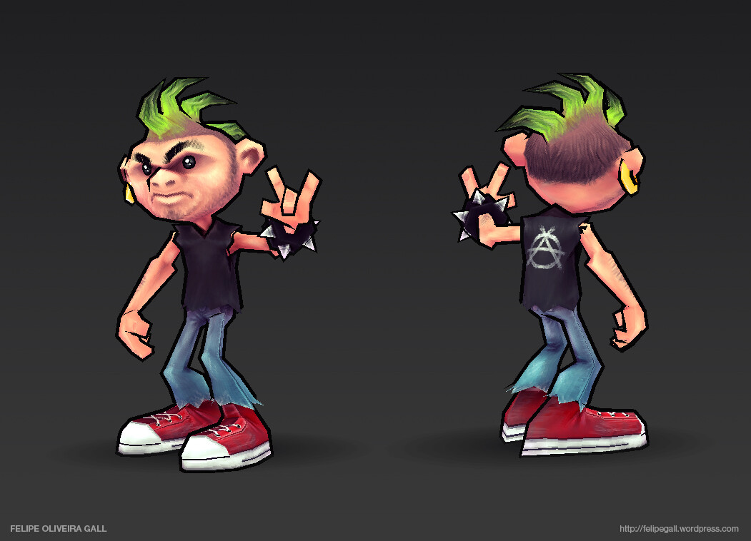 ArtStation - Low Poly Punk Bro