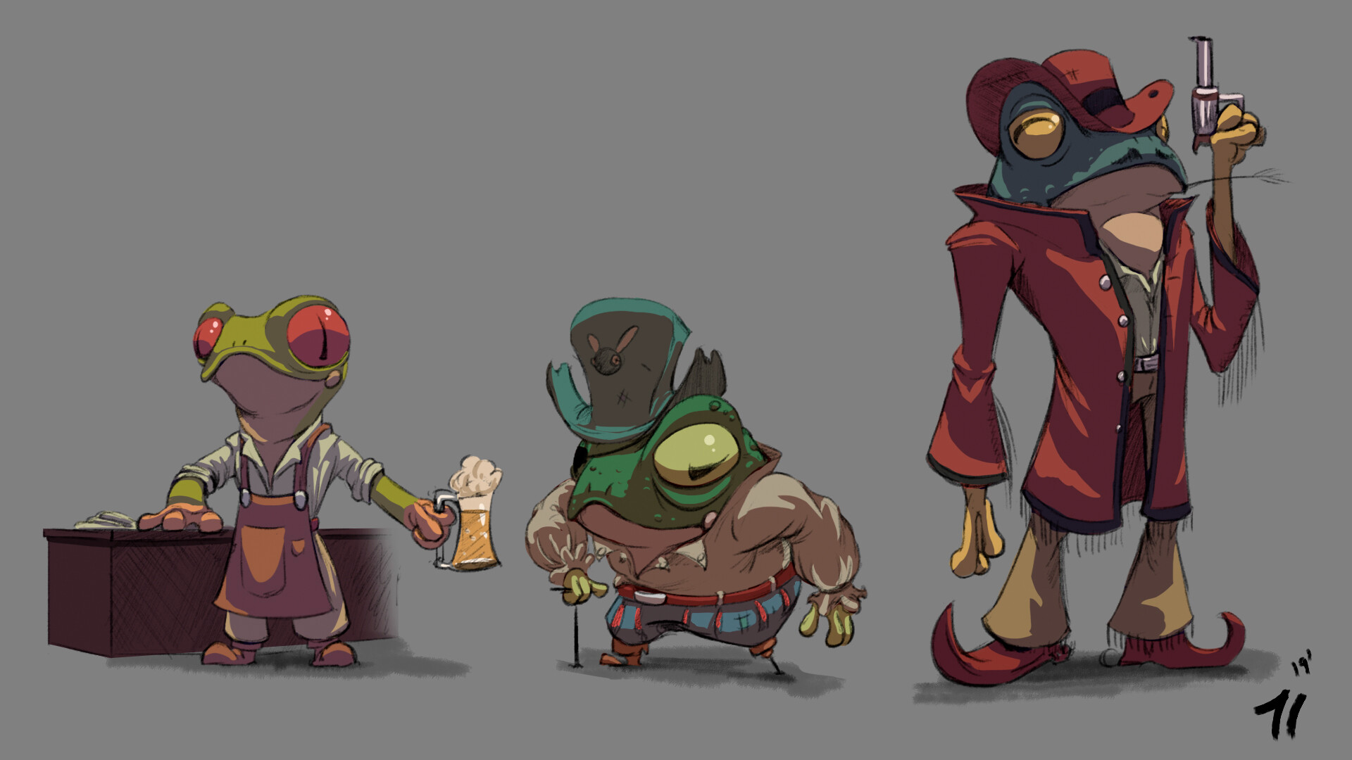 ArtStation - Frogs Character Design