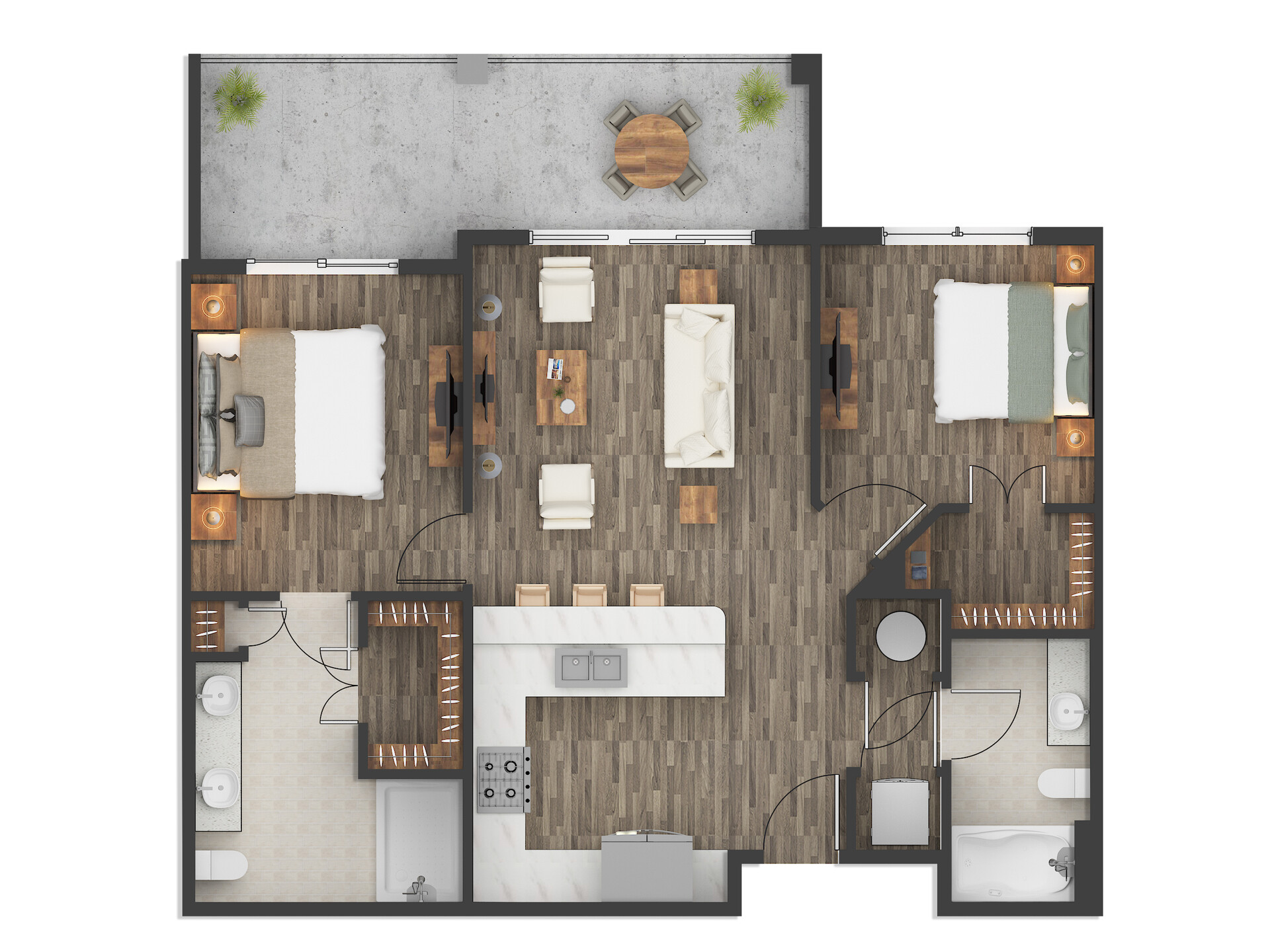 ArtStation - 2D Floor Plan Rendering Illustration Services for Real ...