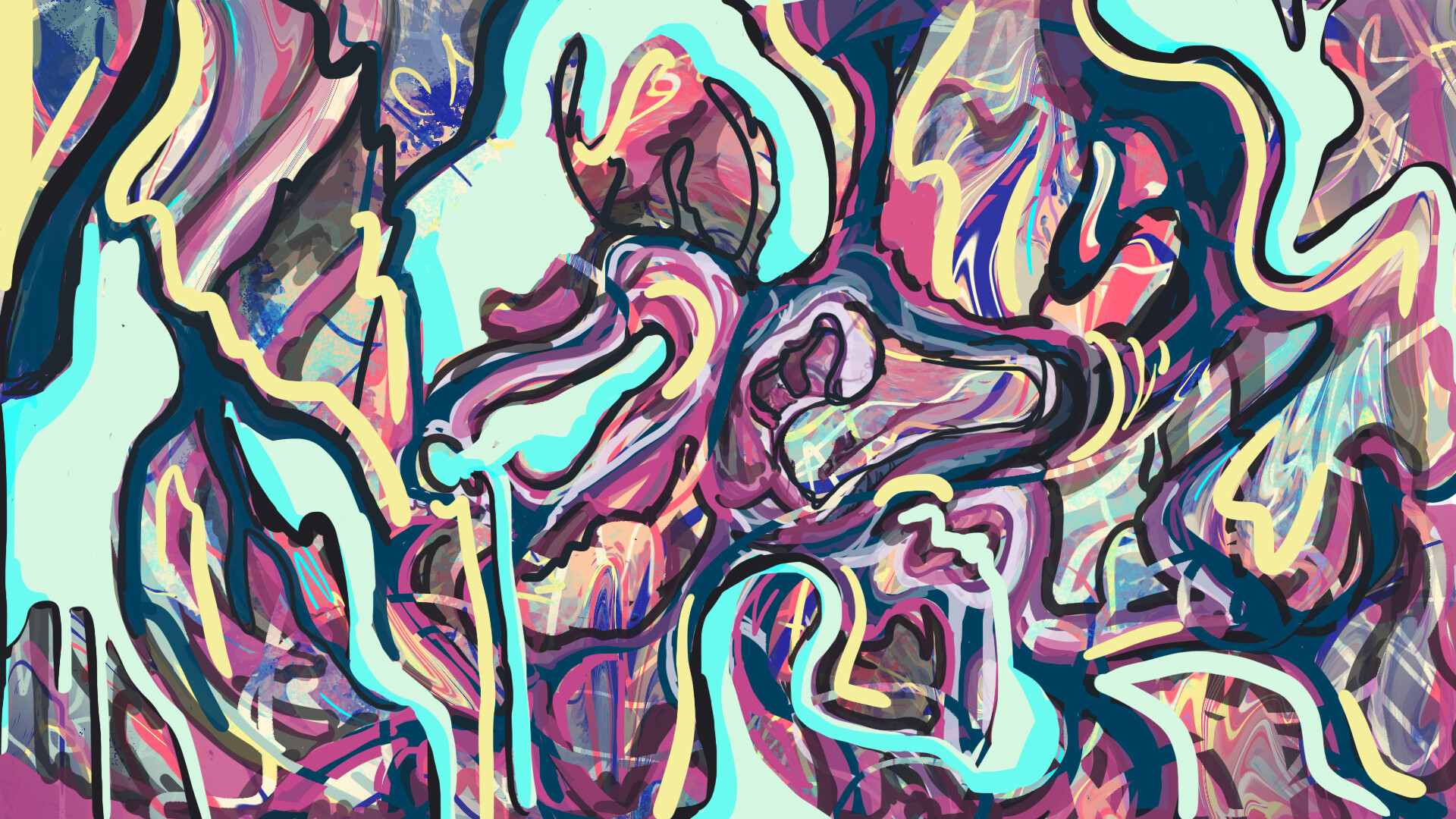 ArtStation - Abstract Painting with new color scheme