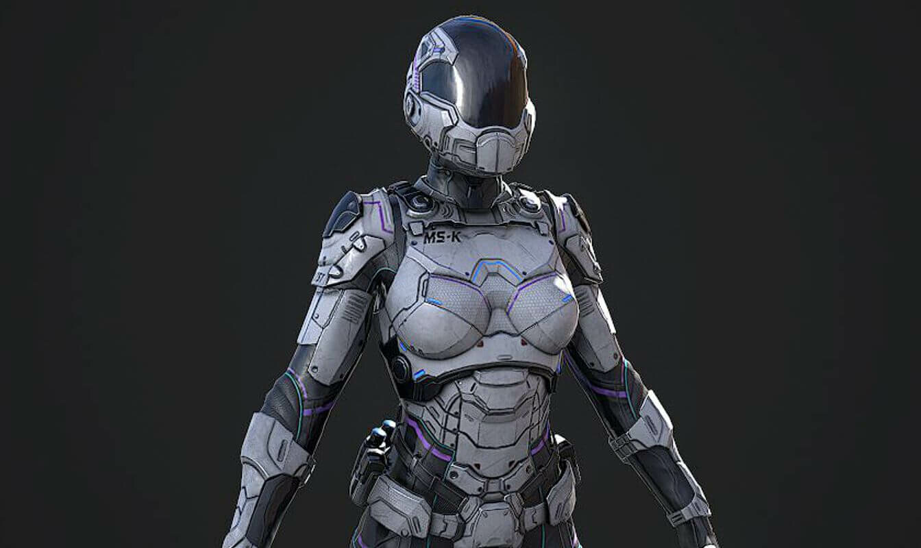 RenderHub - Female Sci-fi Soldier