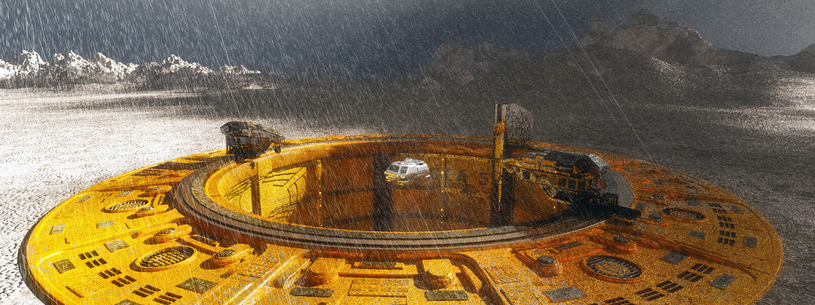 ArtStation - Martian mine shaft