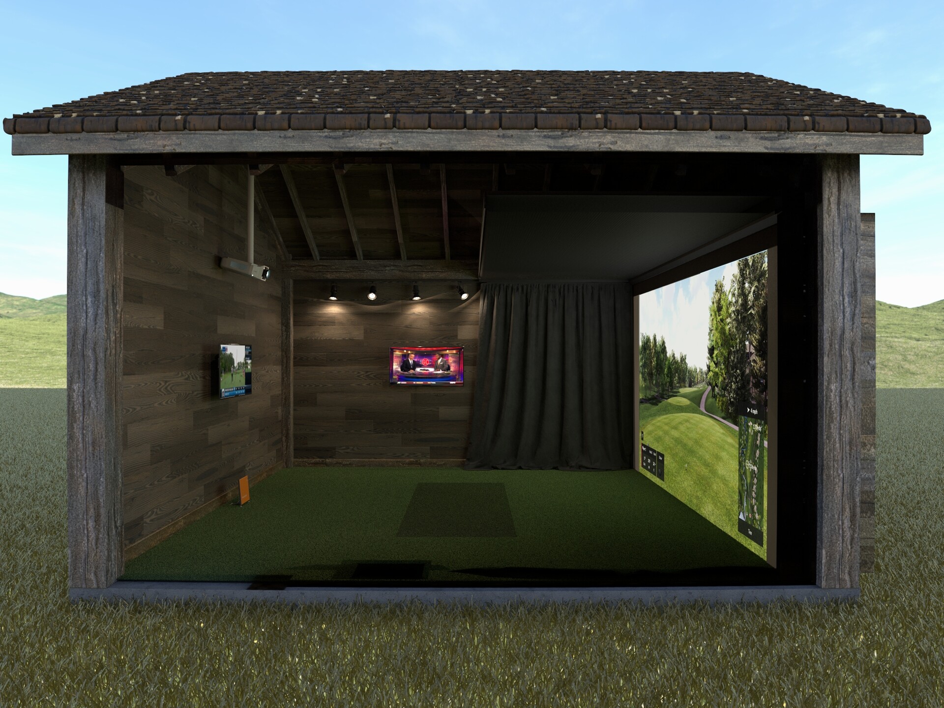 Antonio Cruz - TrackMan Indoor Simulator w/ Retractable screen