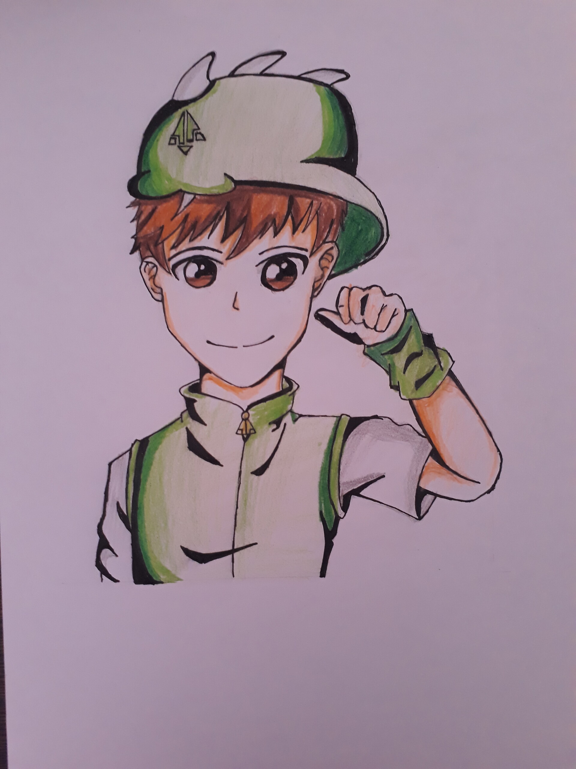 how to draw boboiboy leaf