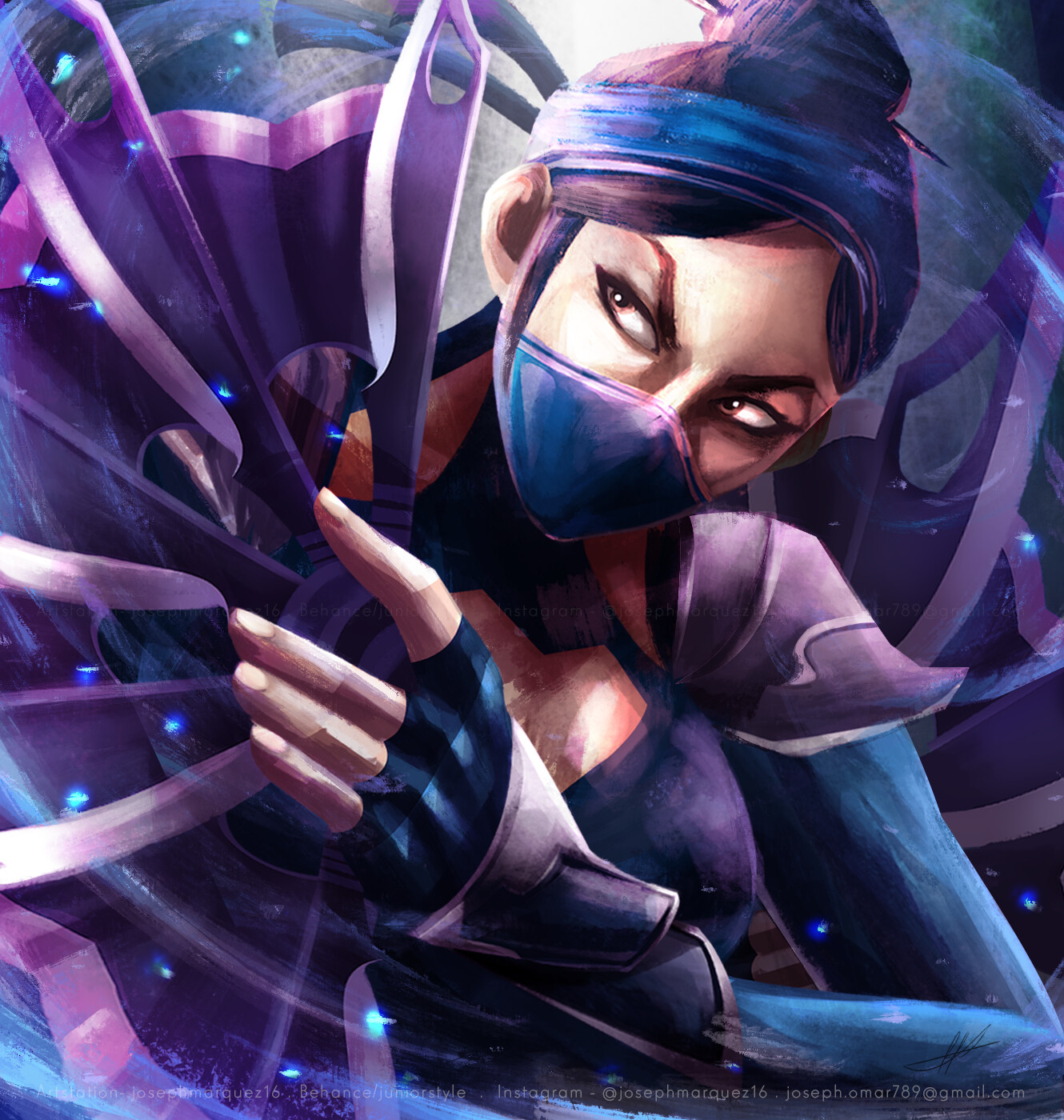 ArtStation - Mortal kombat Kitana speedpaint