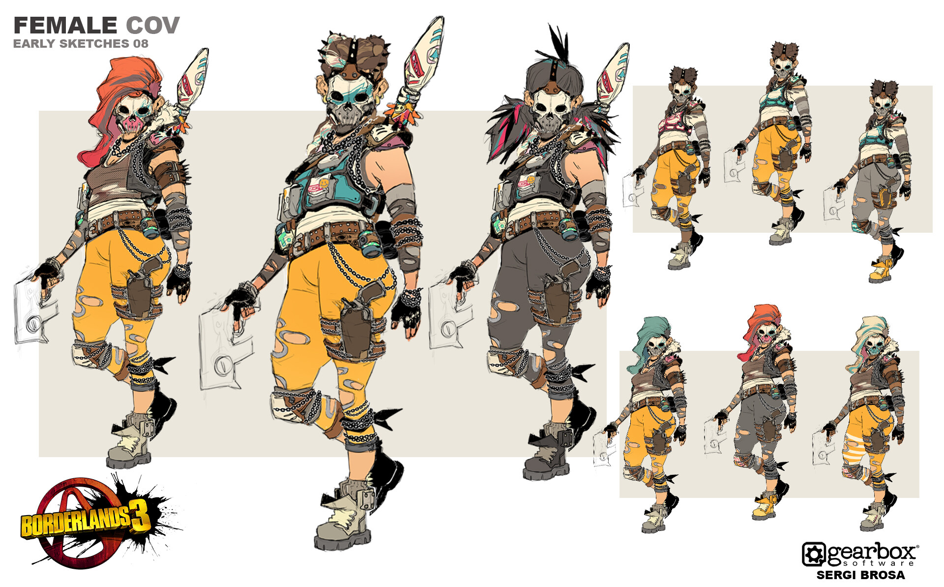 Sergi Brosa - BORDERLANDS 3 Female Punk Cov concept art