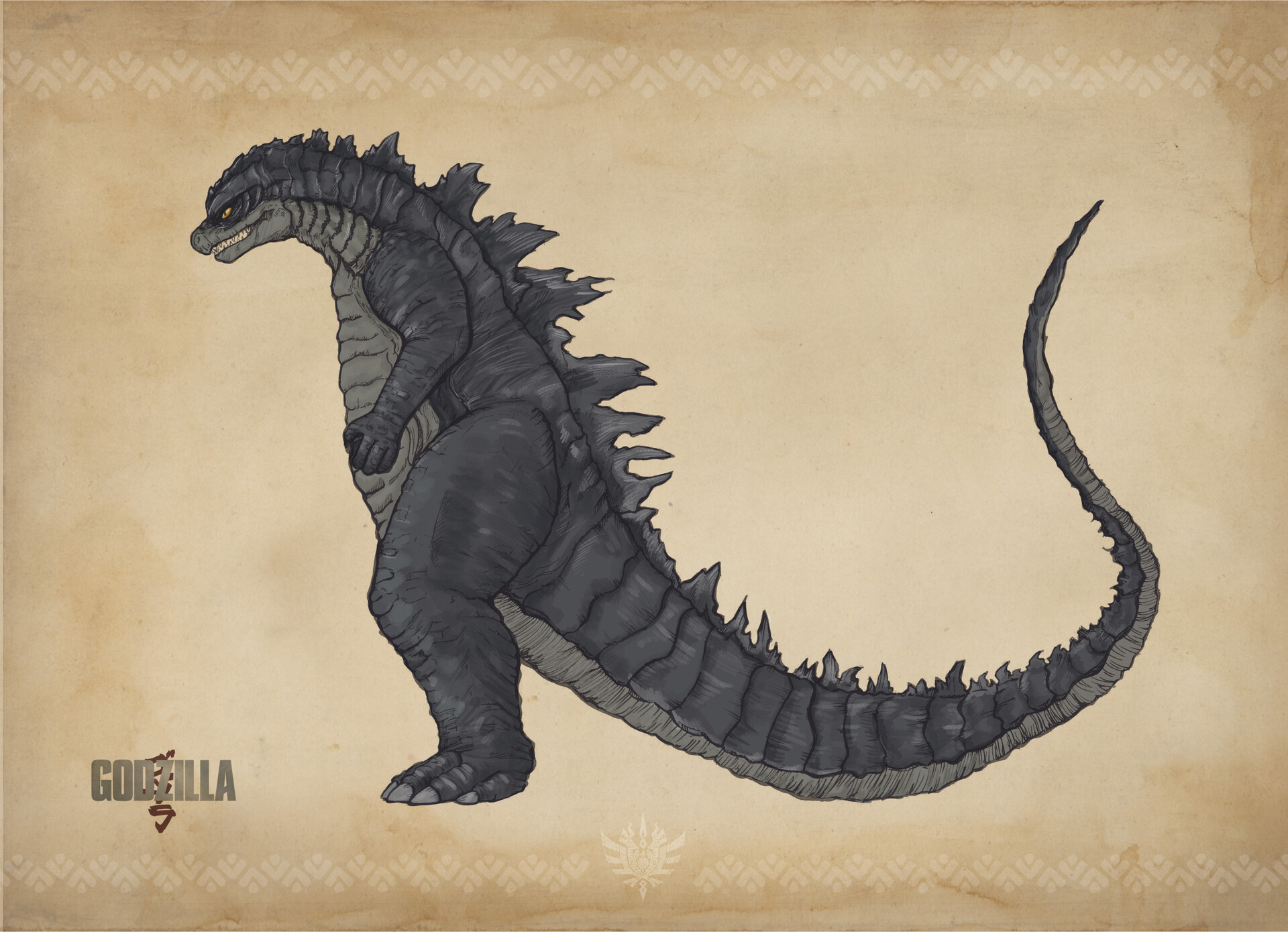ArtStation - Turn Around Godzilla