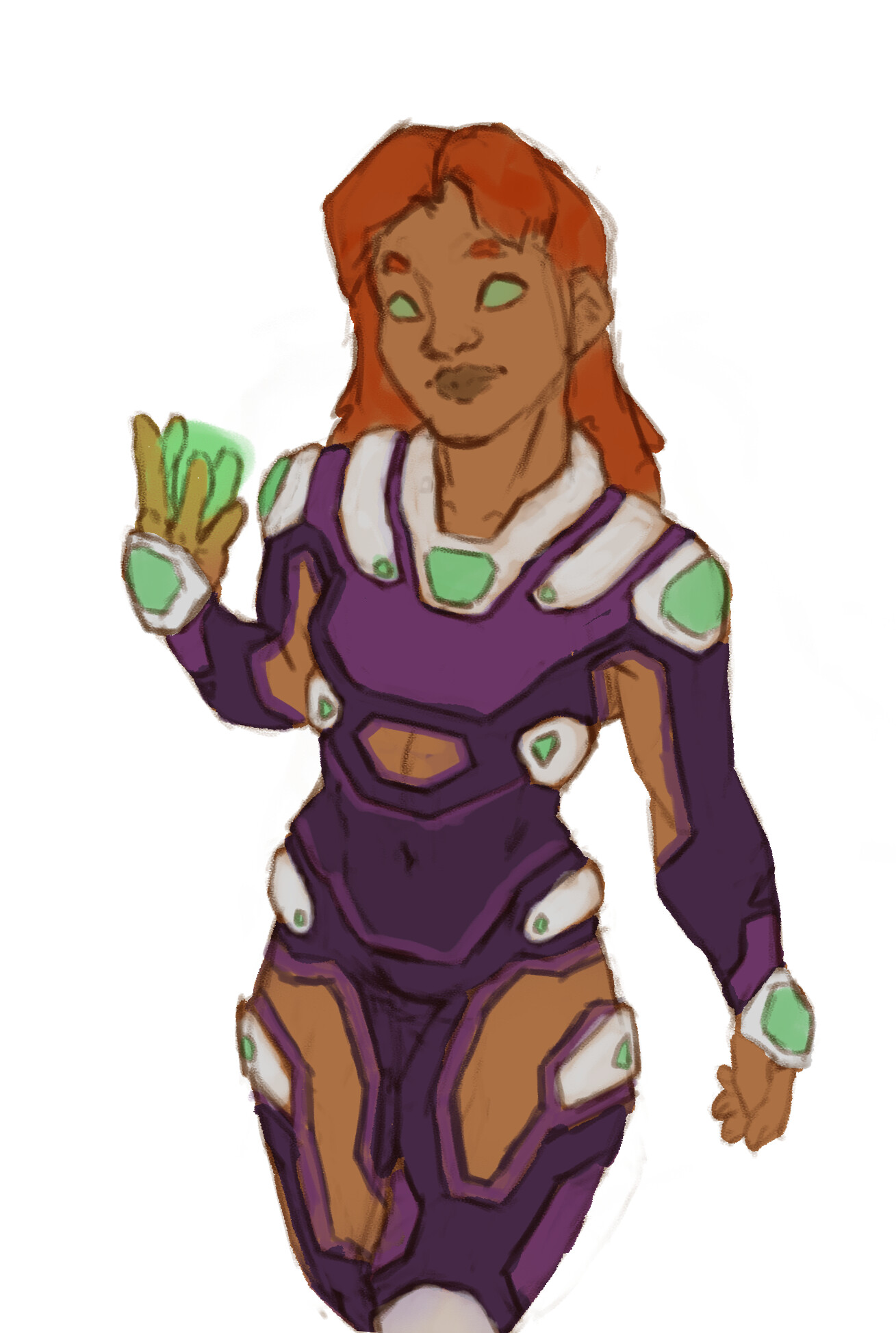 ArtStation - Character Redesign Sketch - Starfire