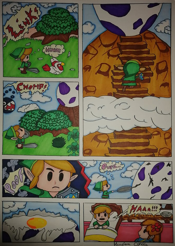 ArtStation - Comicstripe The legend Zelda Link's Awakening