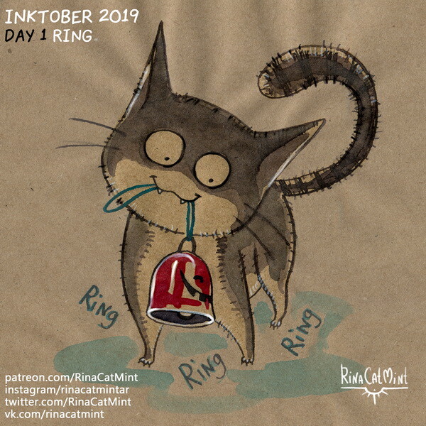 ArtStation - Inktober. Cats 1. Ring