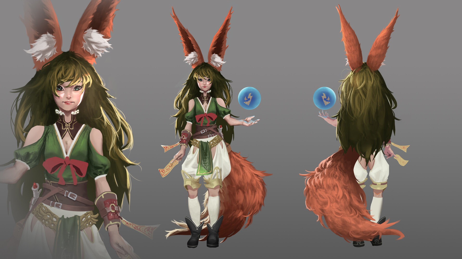 ArtStation - Fox girl character concept