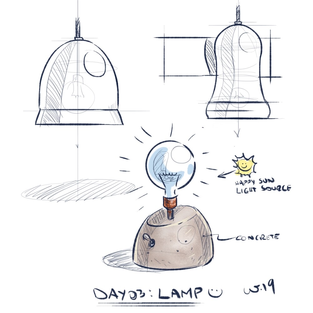 ArtStation - Productober Day 3: Lamp