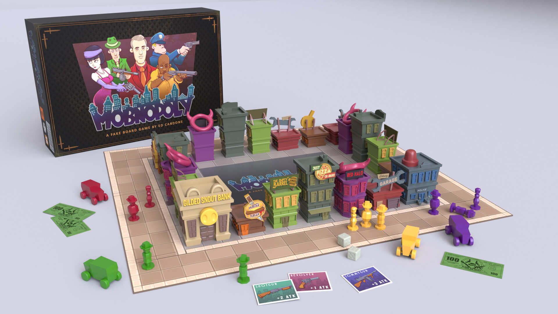 ArtStation - Mobnopoly - A fake board game