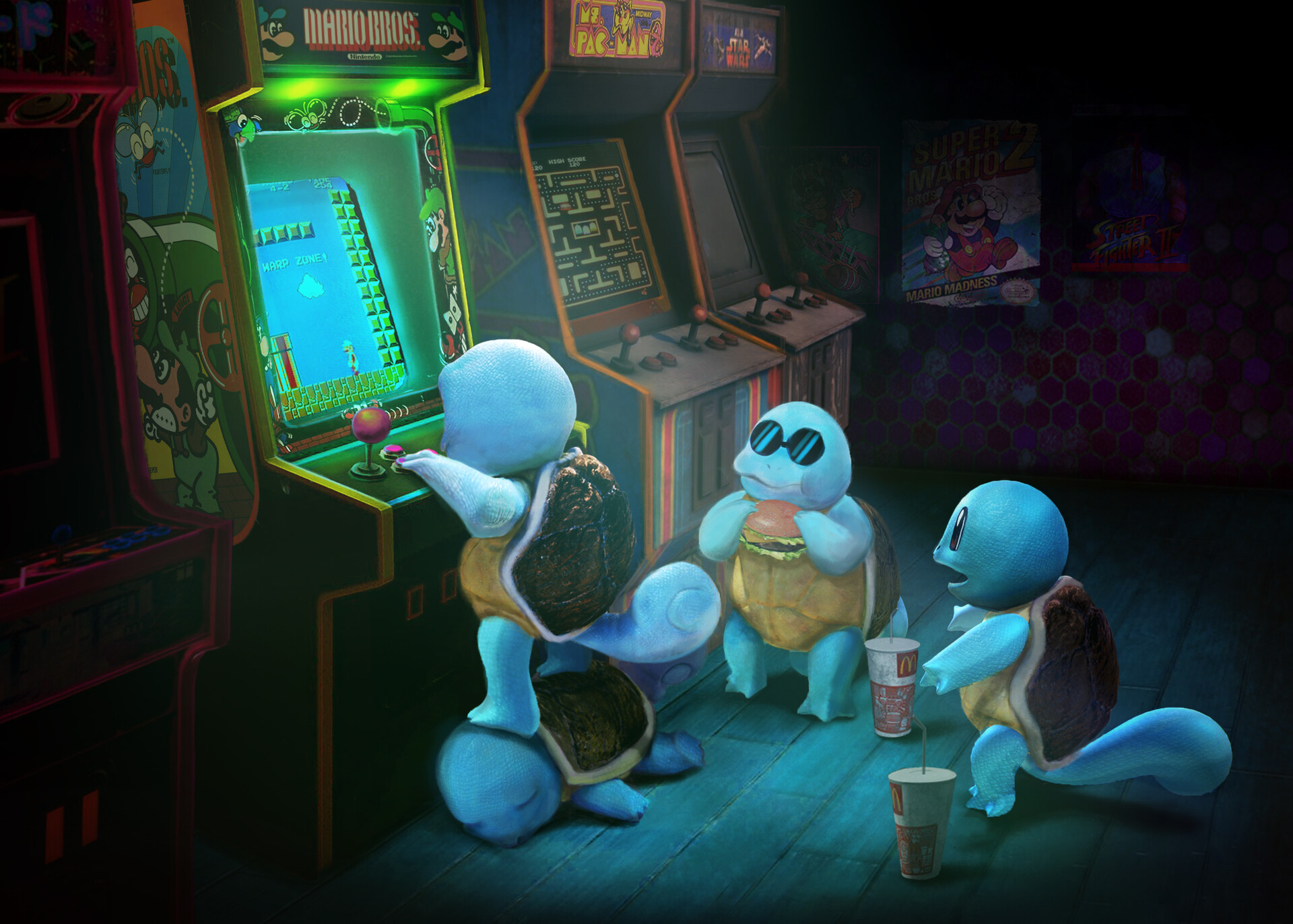 ArtStation - Playing Super Mario