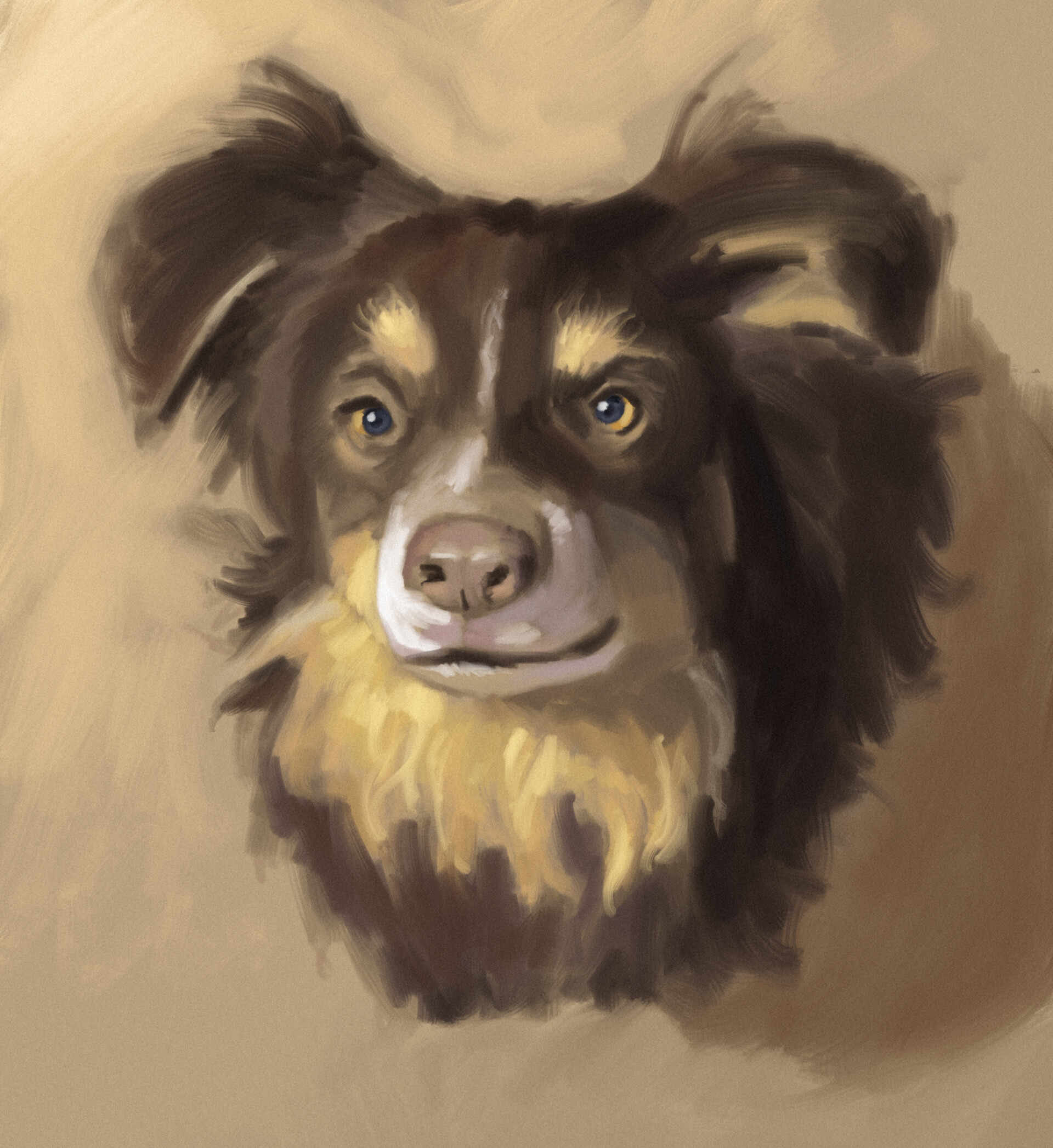 ArtStation - Portrait of a Dog