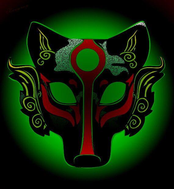 ArtStation - Kitsune mask illustration