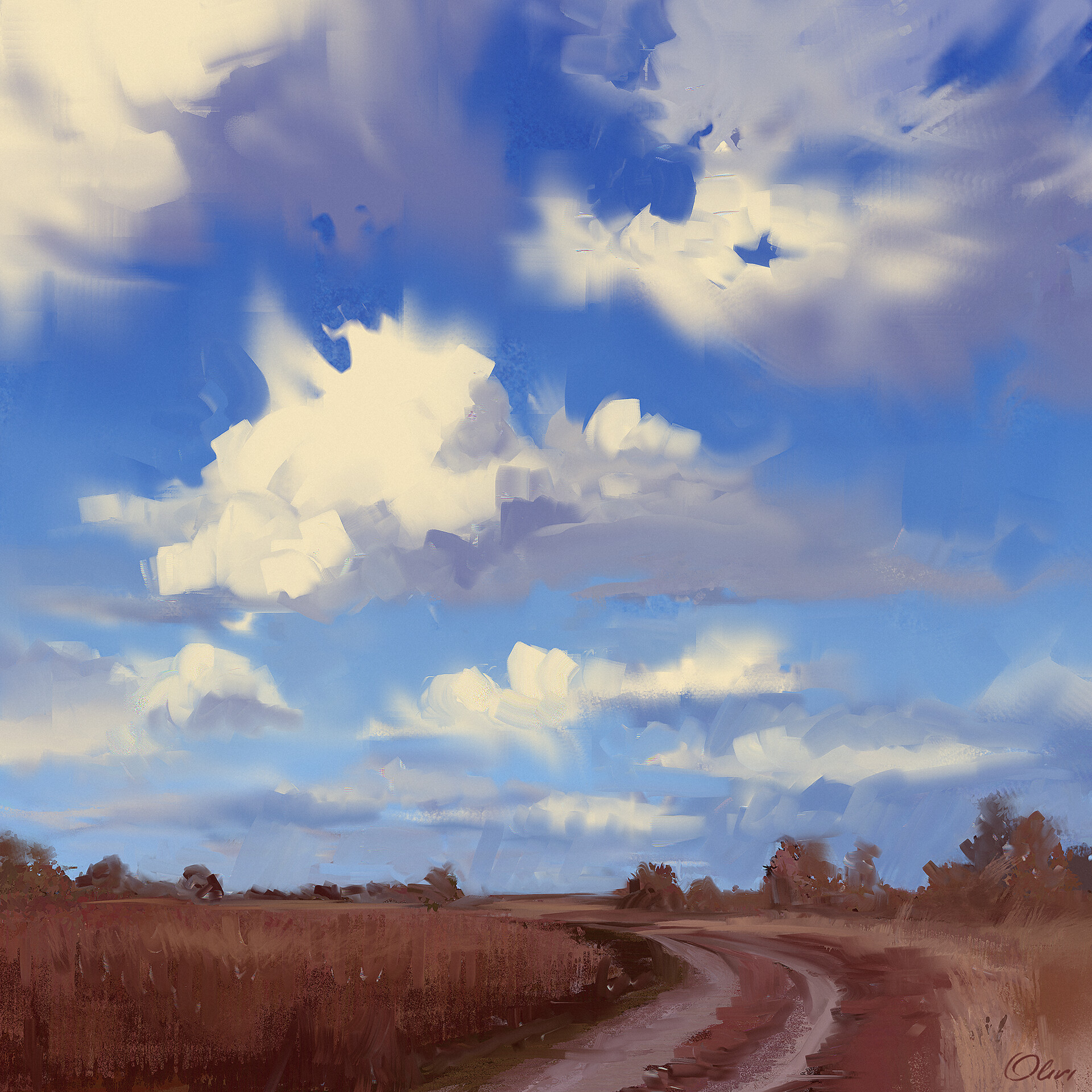 ArtStation - Autumn clouds