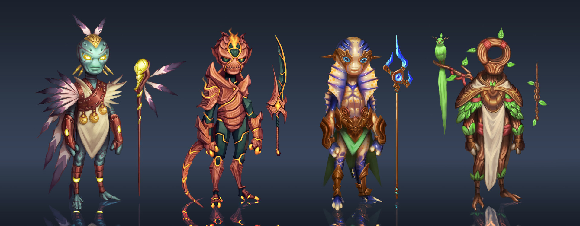 ArtStation - Humanoid monsters concept.