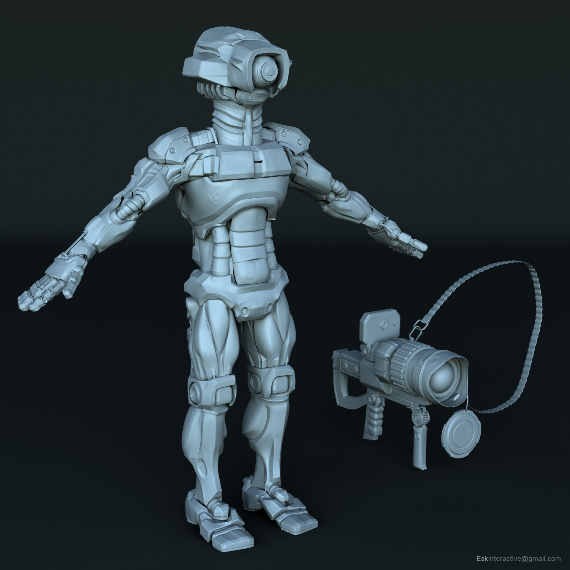 ArtStation - Robot scout with built-in drone.