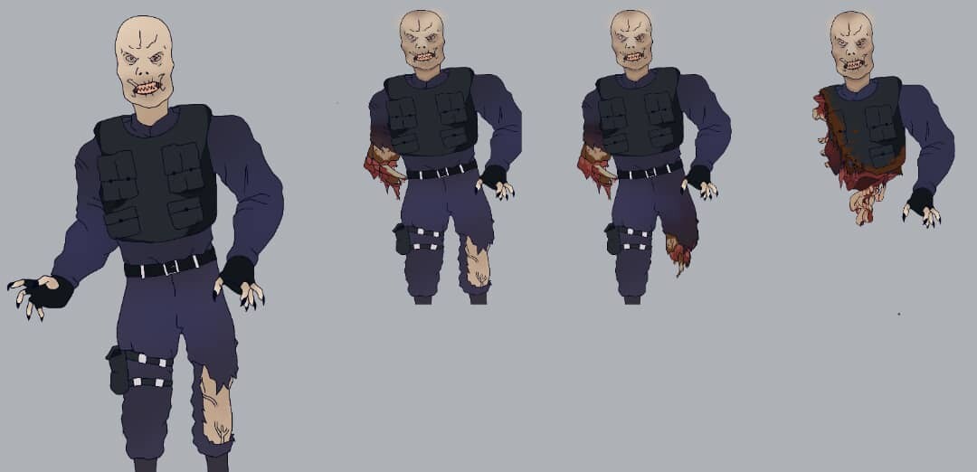ArtStation - Fases de mutilación de enemigos