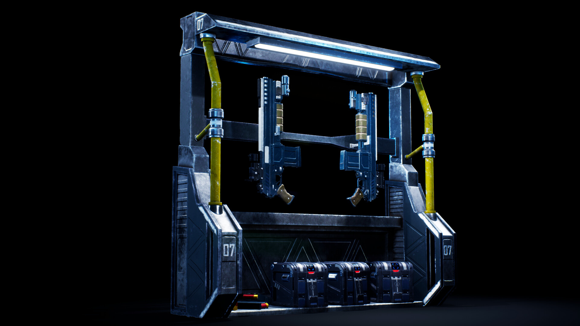 ArtStation - Xeno Hunter Rifle Rack