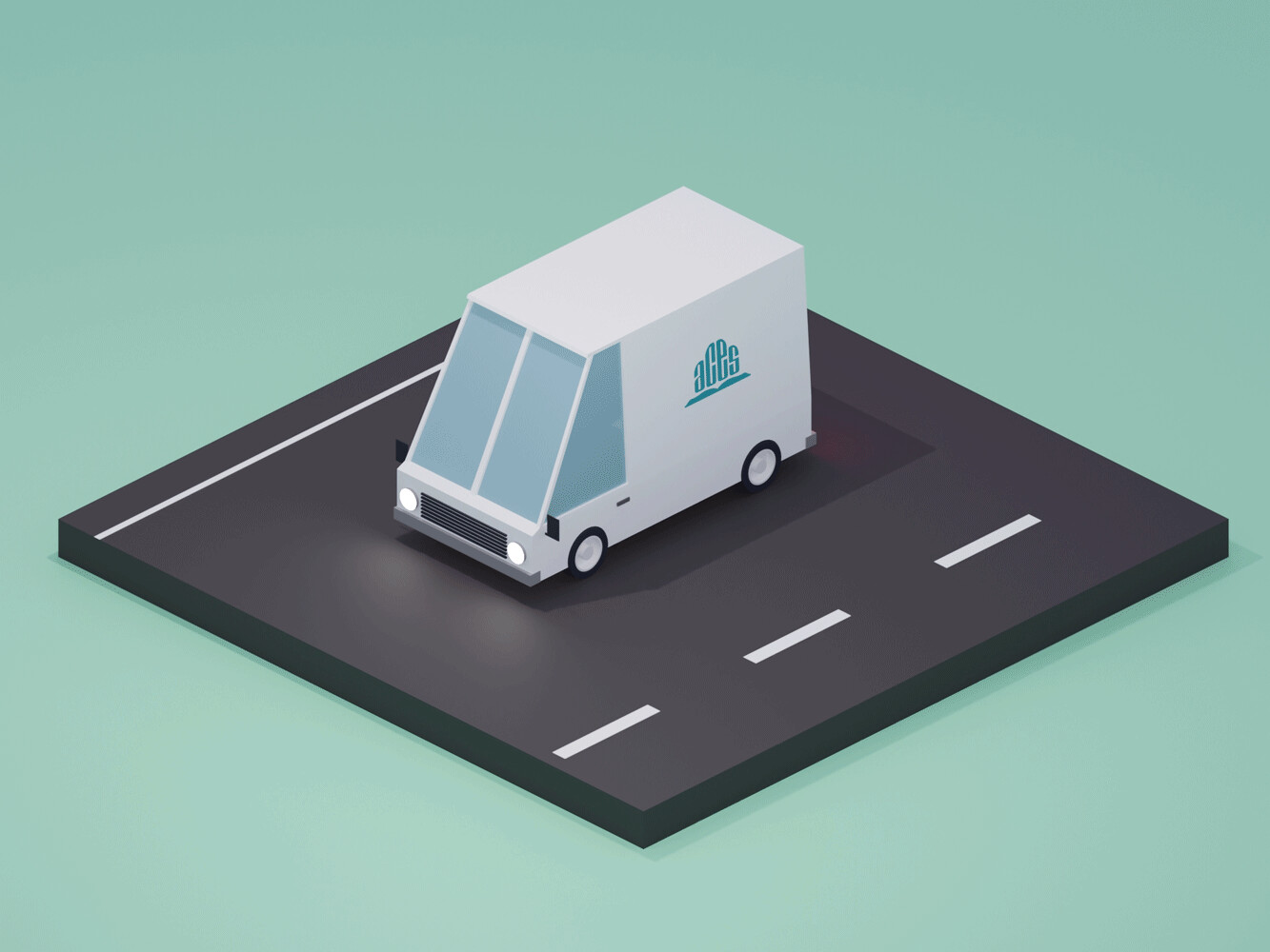 ArtStation - Low Poly Van Animation