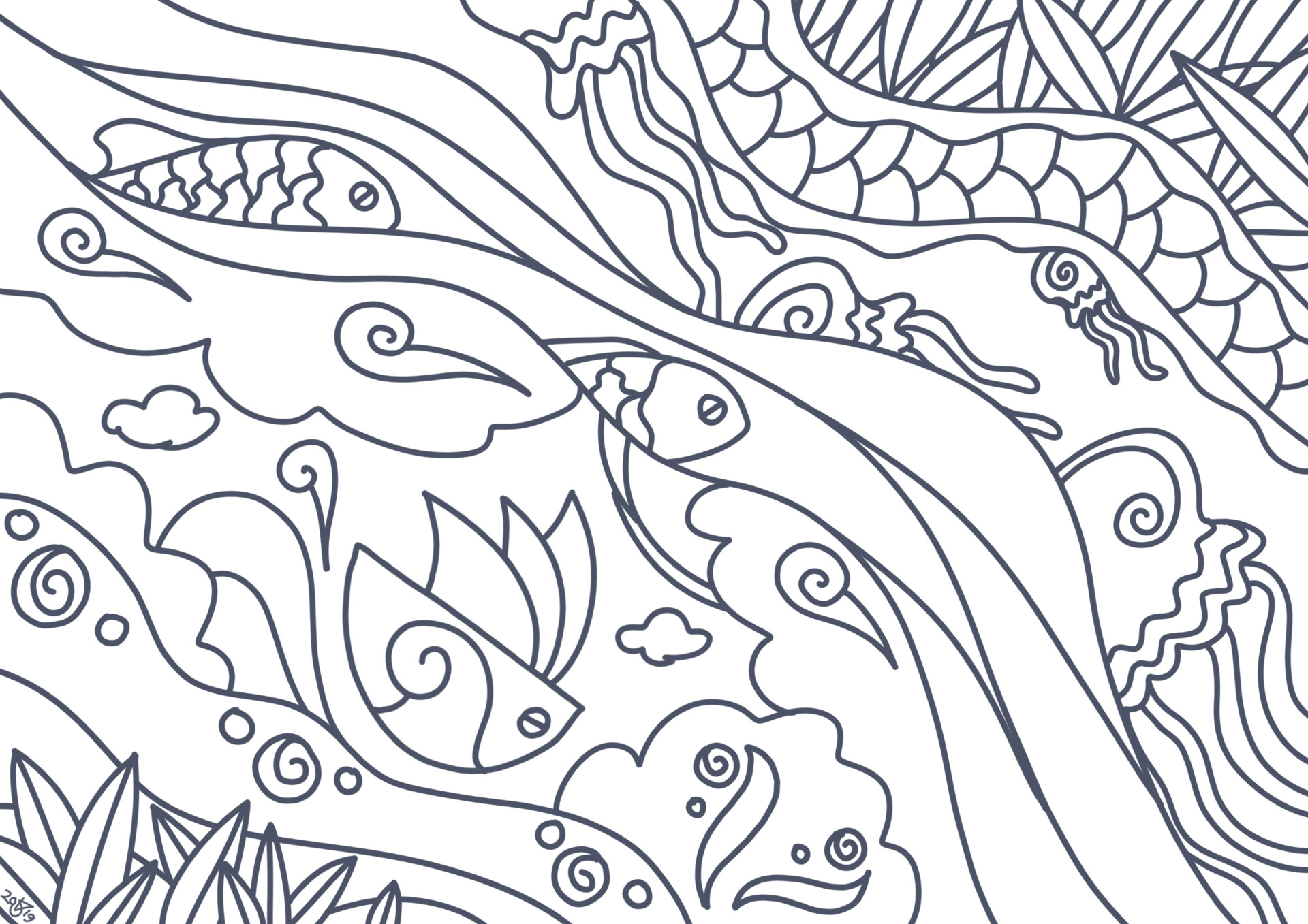 ArtStation - Sea Themed Coloring Pages