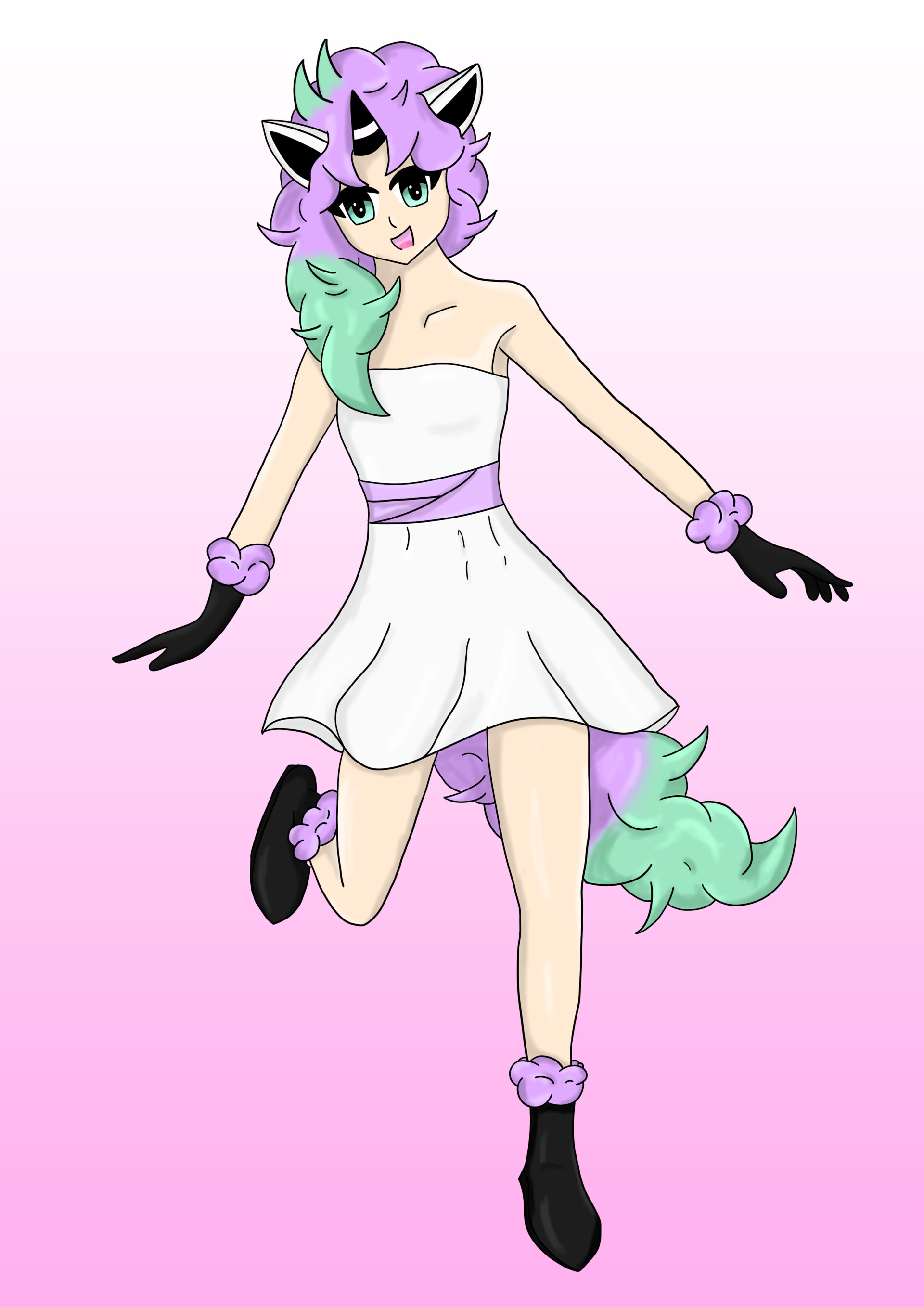 ArtStation - humanized galarian ponyta