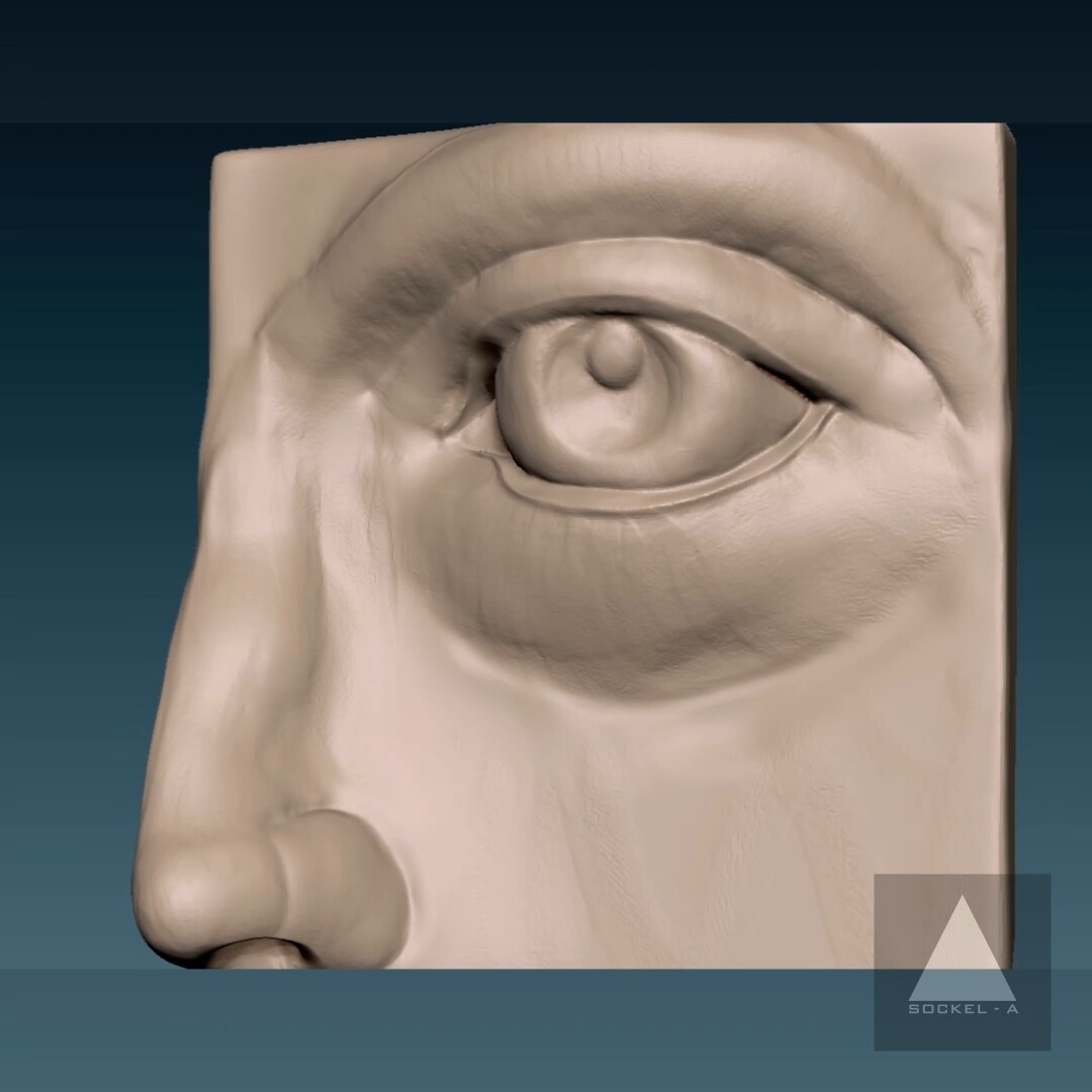 Sockel-A / Adrian Azadvaten - Digital 3D Sculpting / Human Eye Study