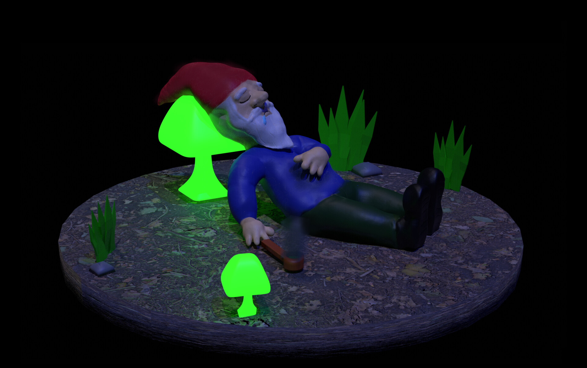 ArtStation - 3. "Sleepy" Gnome - Sculptober 2019