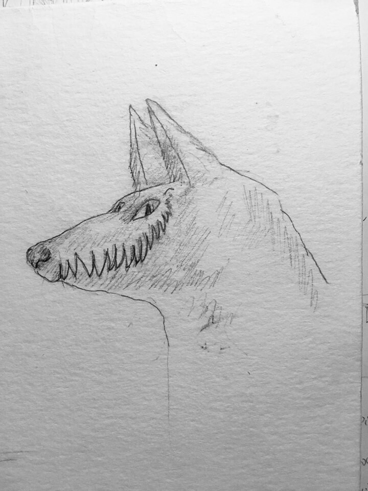 how to draw a demon wolf