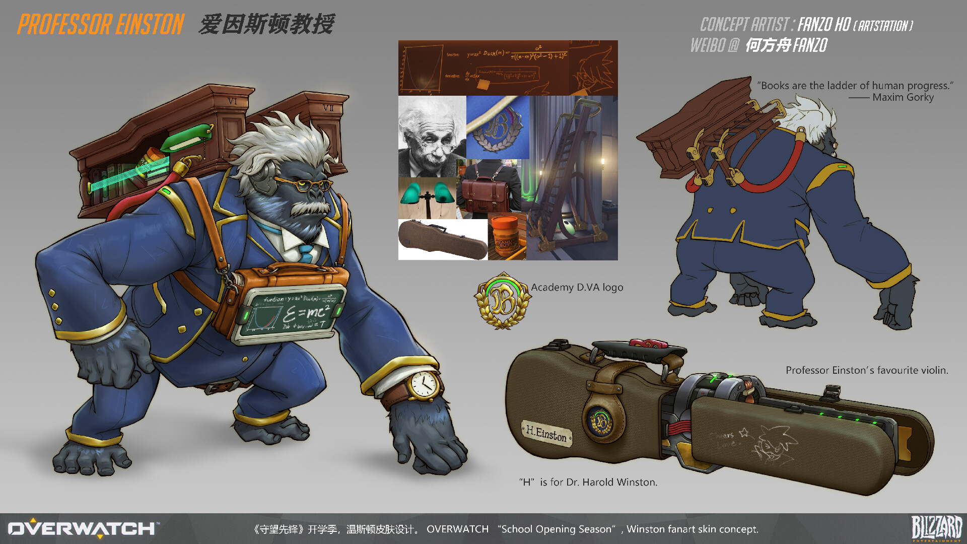 ArtStation - Professor Einston (OVERWATCH Winston skin concept)