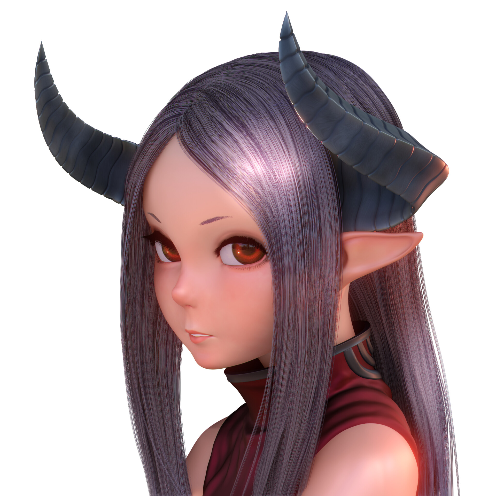 ArtStation - Girl With Horns