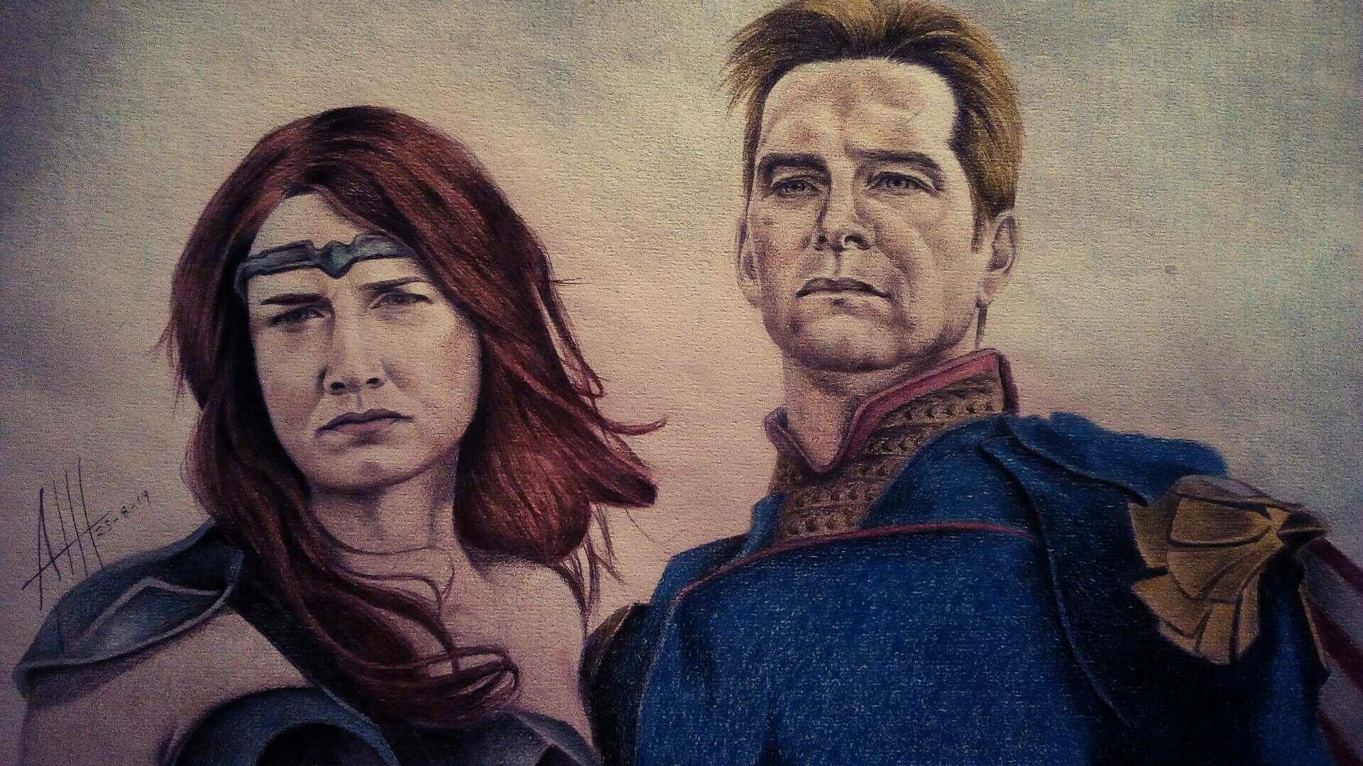 ArtStation - The Boys (Queen Maeve and The Homelander) portrait